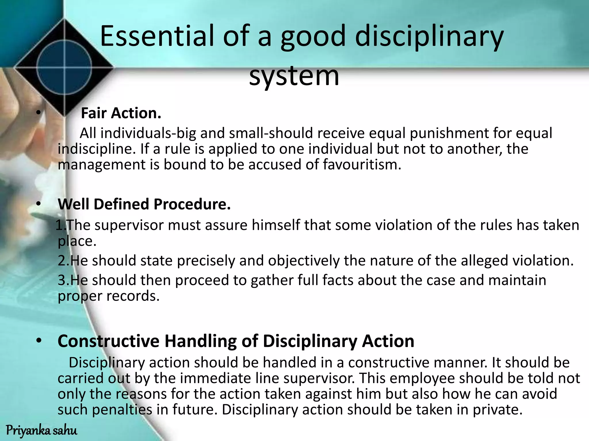 Employee welfare,Employee grievance, and discipline | PPTX