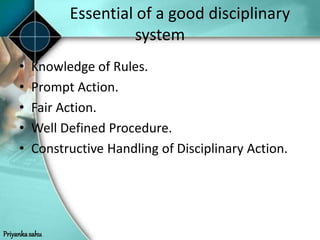 Employee welfare,Employee grievance, and discipline | PPTX