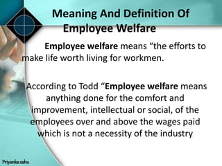 Employee welfare,Employee grievance, and discipline | PPTX