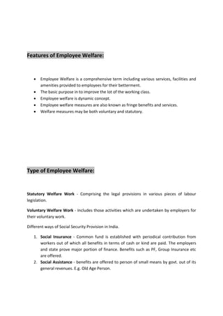 Employee welfare and practices | PDF