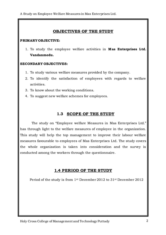 Employee welfare measures | DOCX