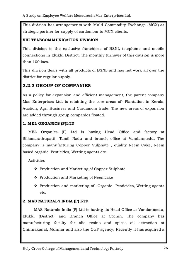 Employee welfare measures | DOCX