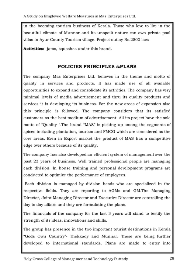 Employee welfare measures | DOCX