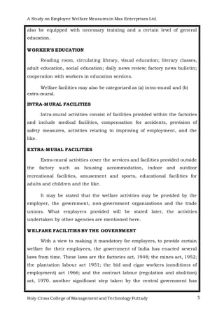 Employee welfare measures | DOCX