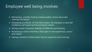 Employee well being.pptx | Careers
