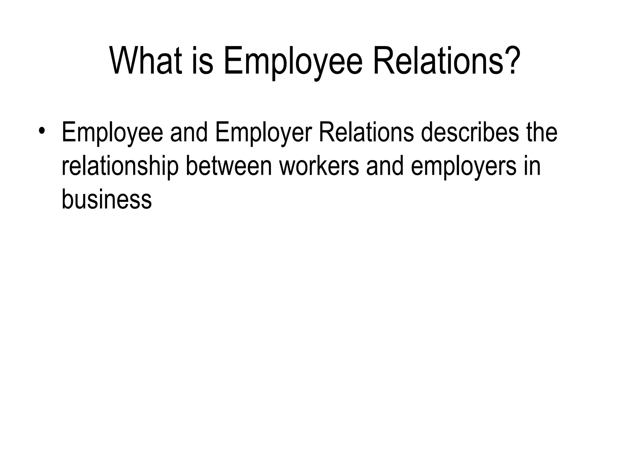 Employer and employee relations | PPT