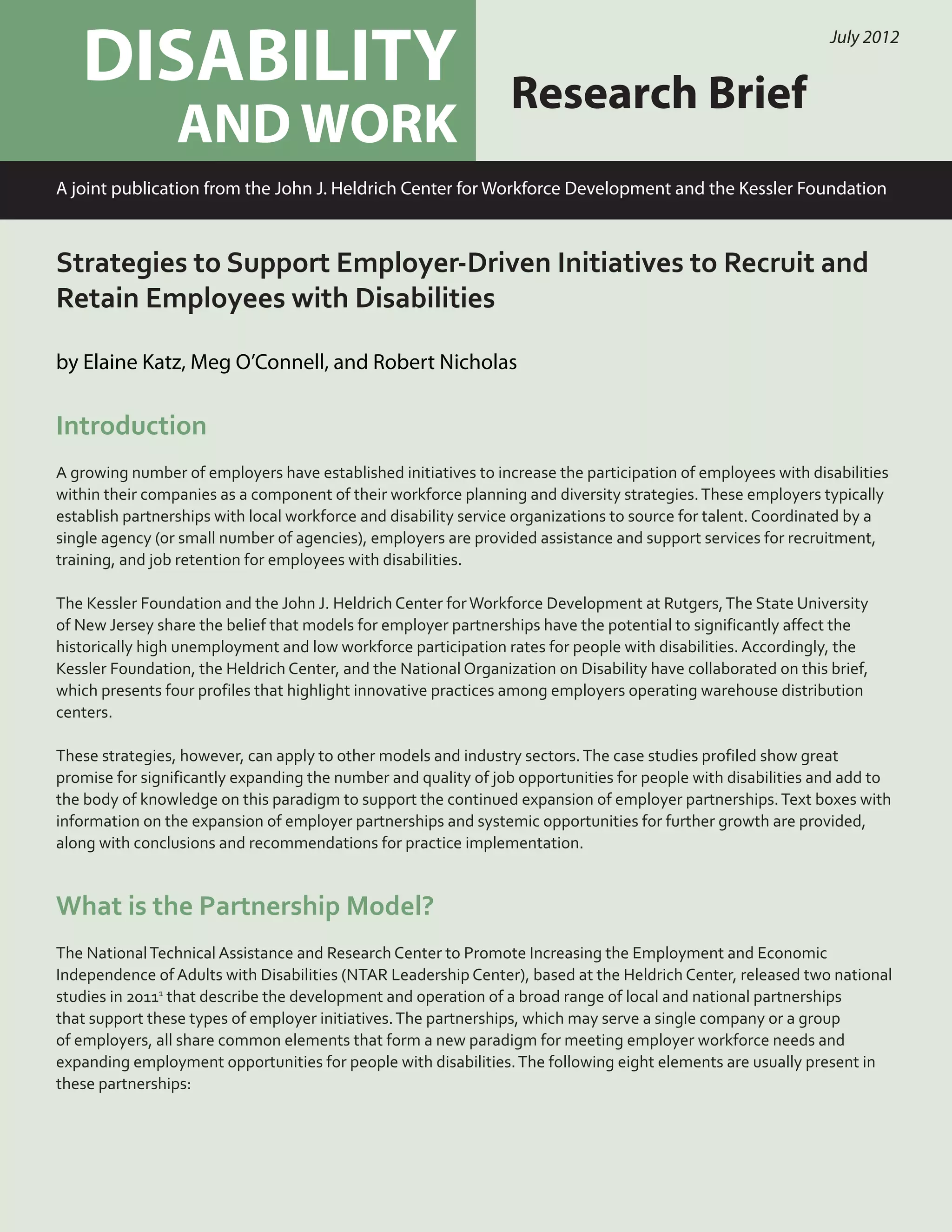 Employer Driven Initiatives | PDF
