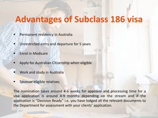 Employer nomination scheme subclass 186 visa | PPT