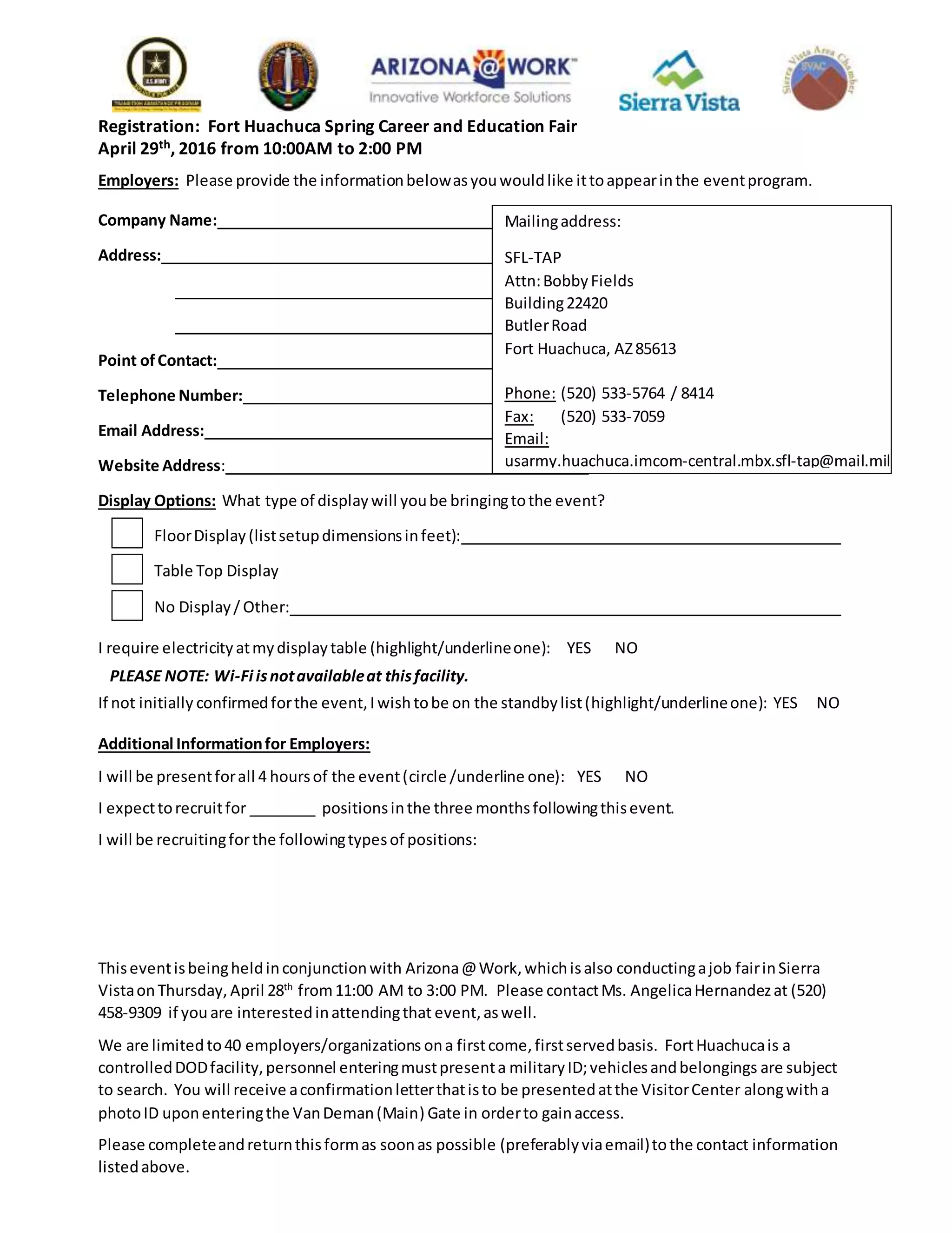 Employer Registration Form | DOCX