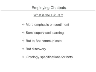 Employing chatbots | PPT