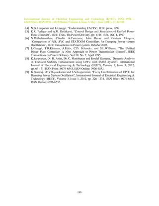 Employing facts devices upfc for transient stability improvement | PDF