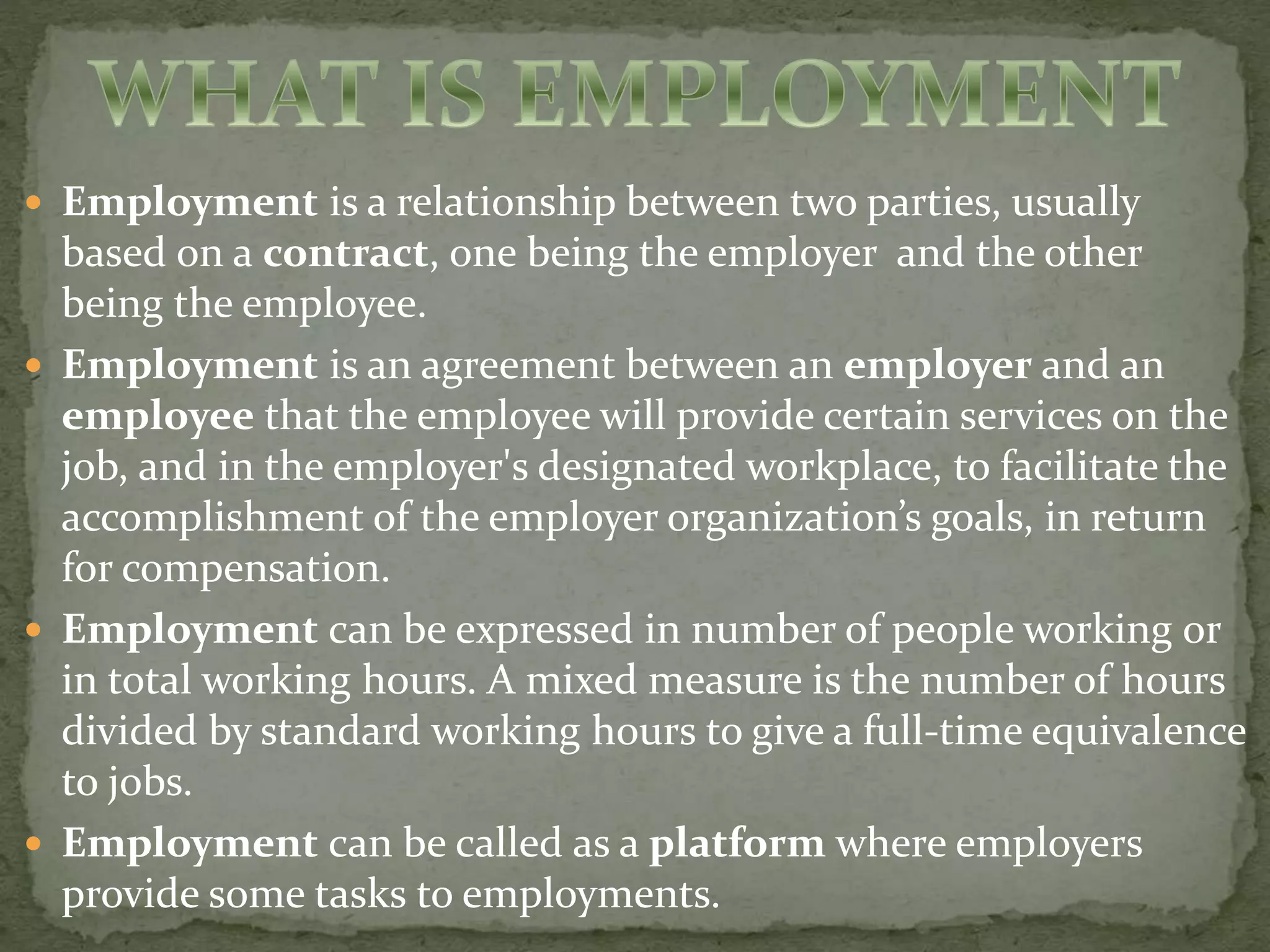 Employment in INDIA | PPTX