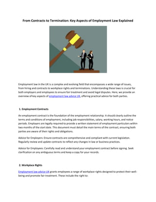 From Contracts to Termination: Key Aspects of Employment Law Explained ...