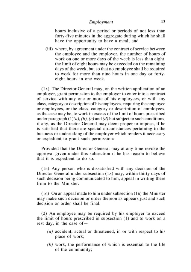 Employment Act 1955 Malaysia | PDF