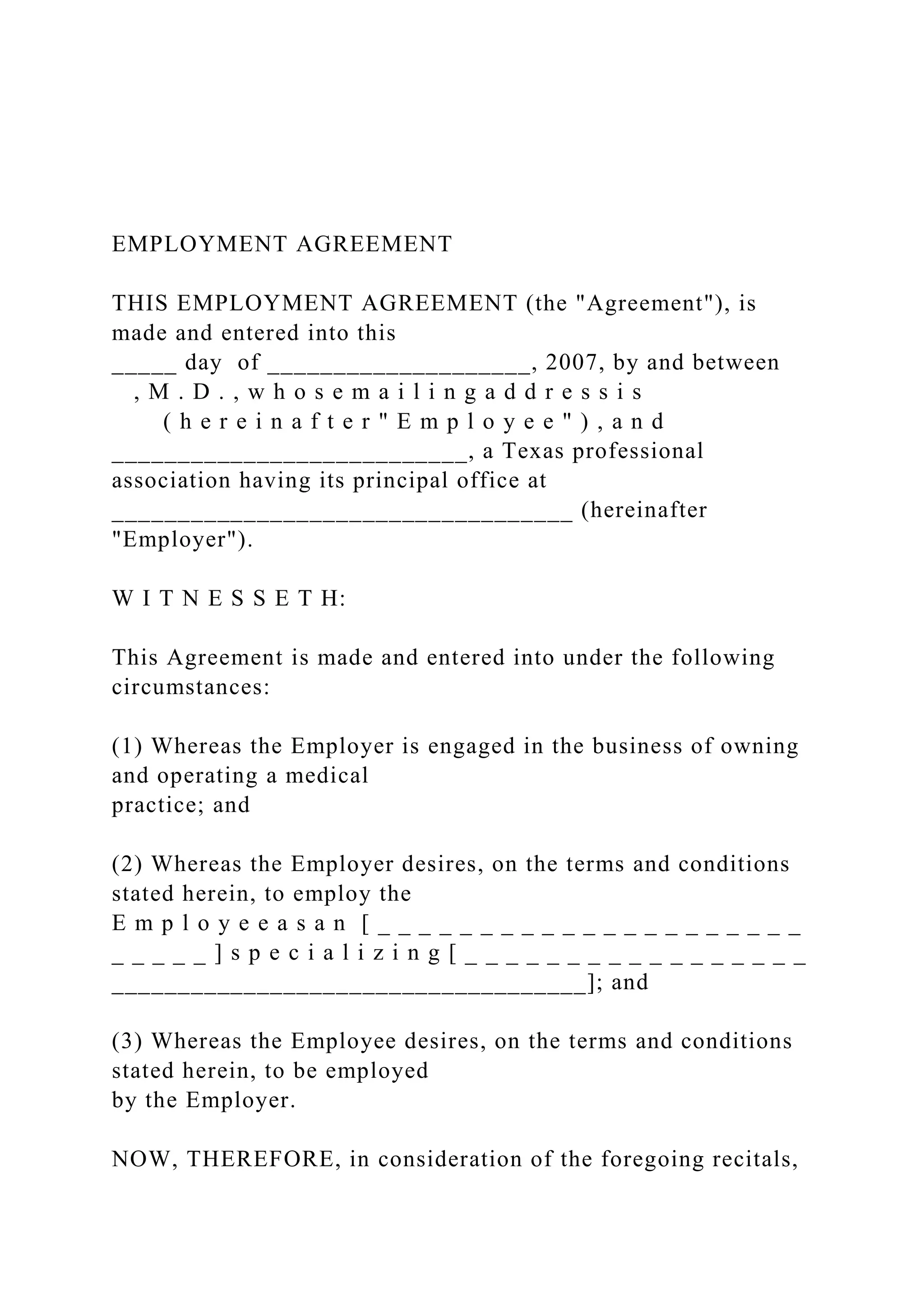 EMPLOYMENT AGREEMENTTHIS EMPLOYMENT AGREEMENT (the Agreem.docx