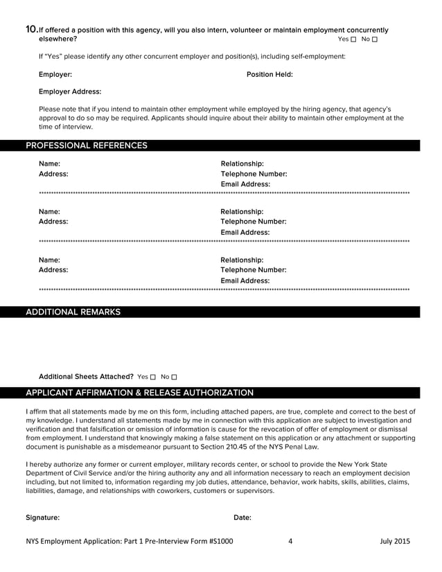 Employmentapplication | PDF | Resume Writing and Advice | Job Search