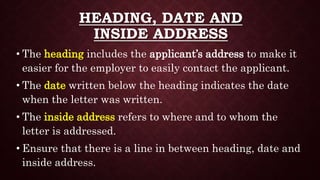 Employment Application Letter | PPTX