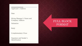 Employment Application Letter | PPTX