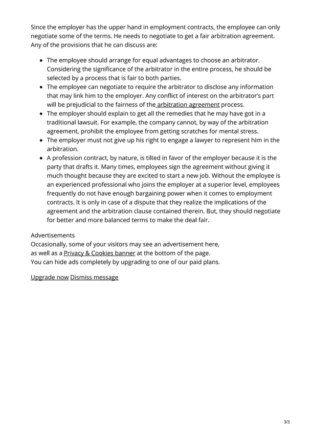 Employment arbitration agreement | PDF