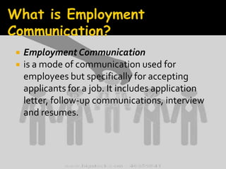 EMPLOYMENT COMMUNICATION | PPTX