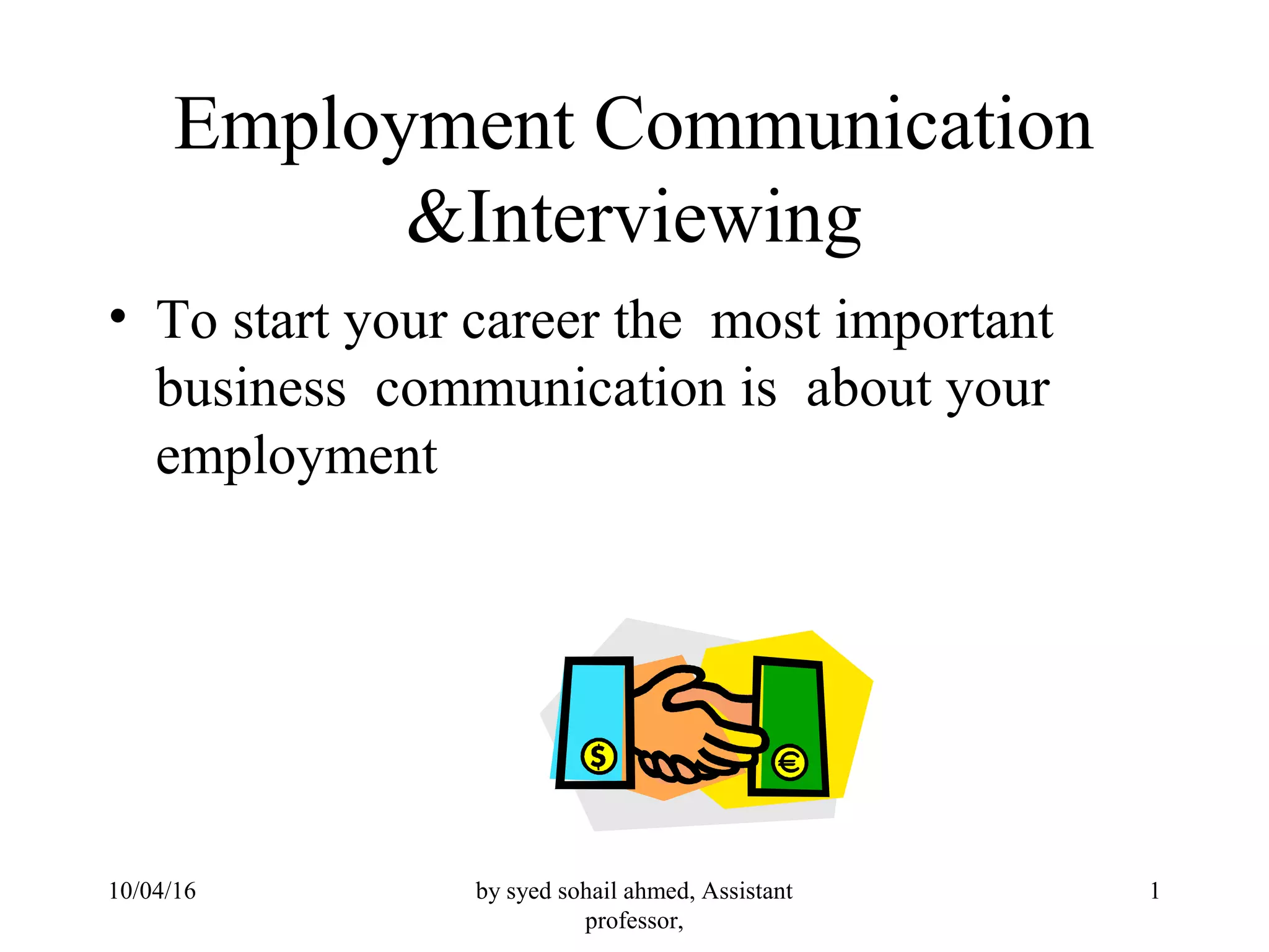 Employment communication | PPT