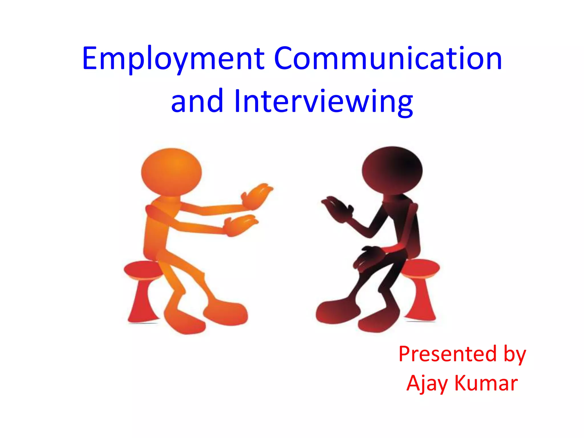 Employment communication and interviewing | PPTX