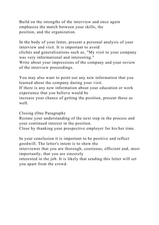 Employment Communication Assignment Job Search, Letter .docx