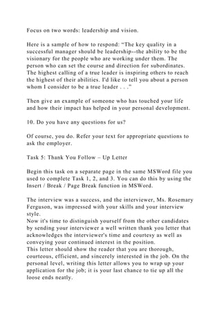 Employment Communication AssignmentJob Search, Letter of Applica.docx