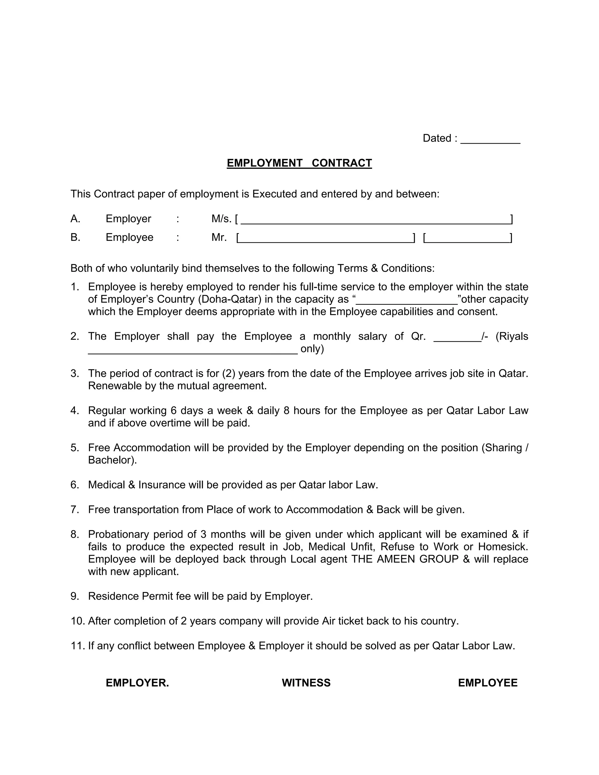 Employmentcontract | PDF