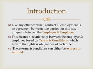 Formation of Employment Contracts | PDF