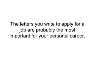 Employment correspondence | PPTX