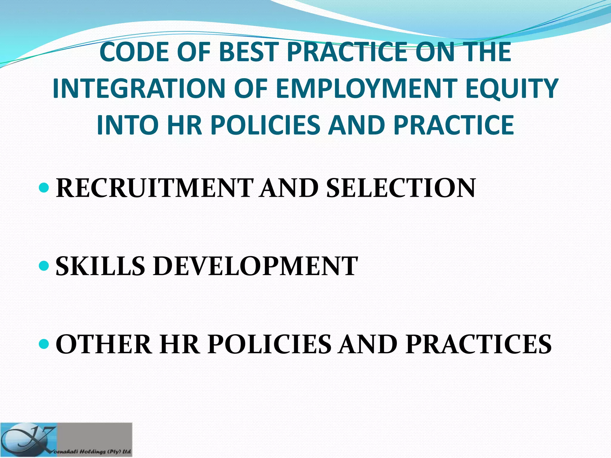 Employment equity processes, planning and committees | PPTX