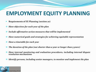 Employment equity processes, planning and committees | PPTX
