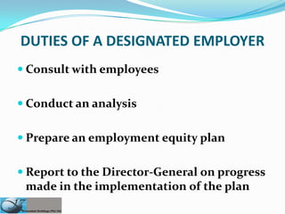 Employment equity processes, planning and committees | PPTX