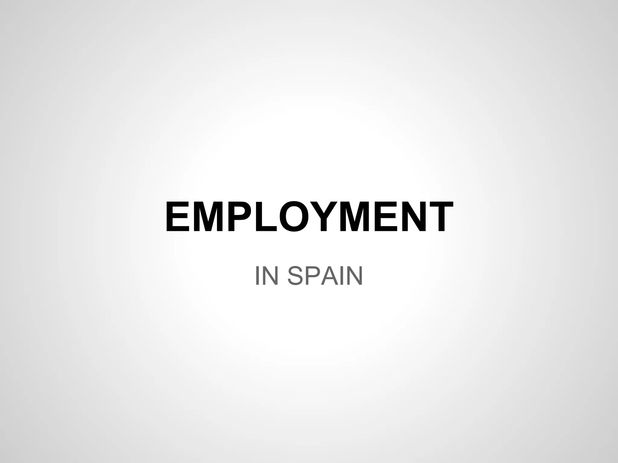 Employment in spain (1) | PDF