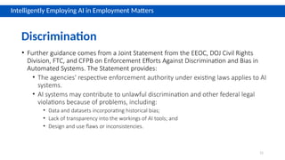 Intelligently Employing AI in Employment Matters | PPT