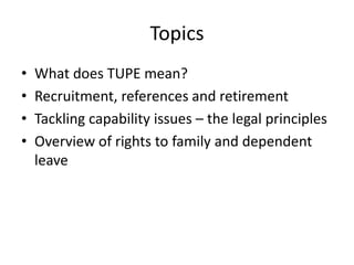 Employment law essentials for academies | PPT