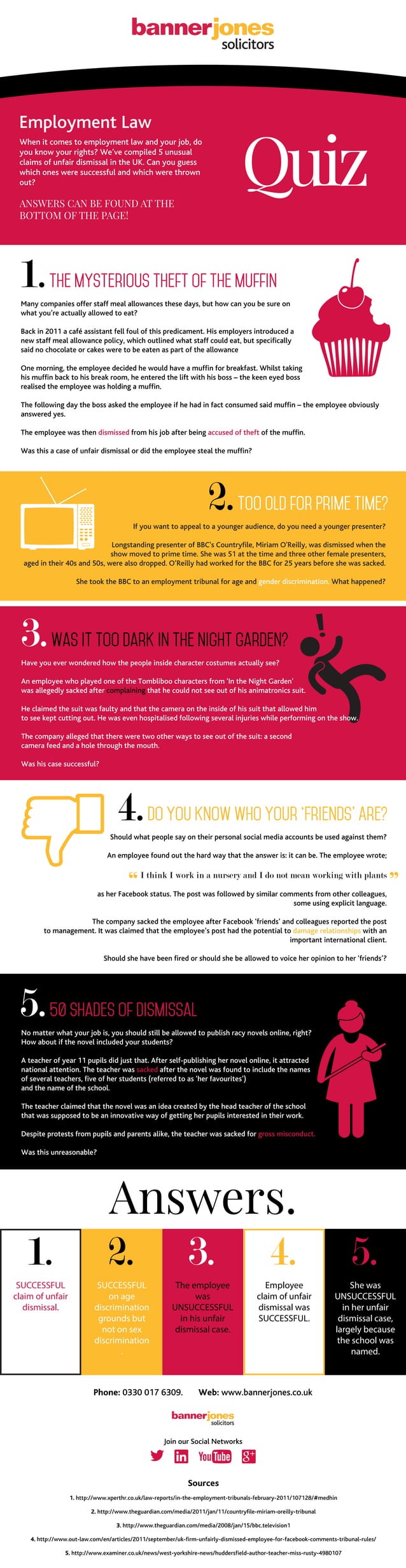 Unfair Dismissal Quiz - Employment Law in the UK | PDF