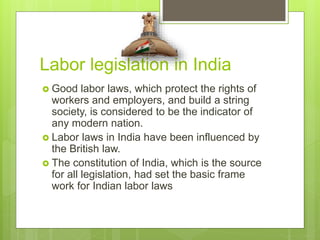 Employment law in india | PPTX