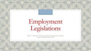 Employment legislations | PPT