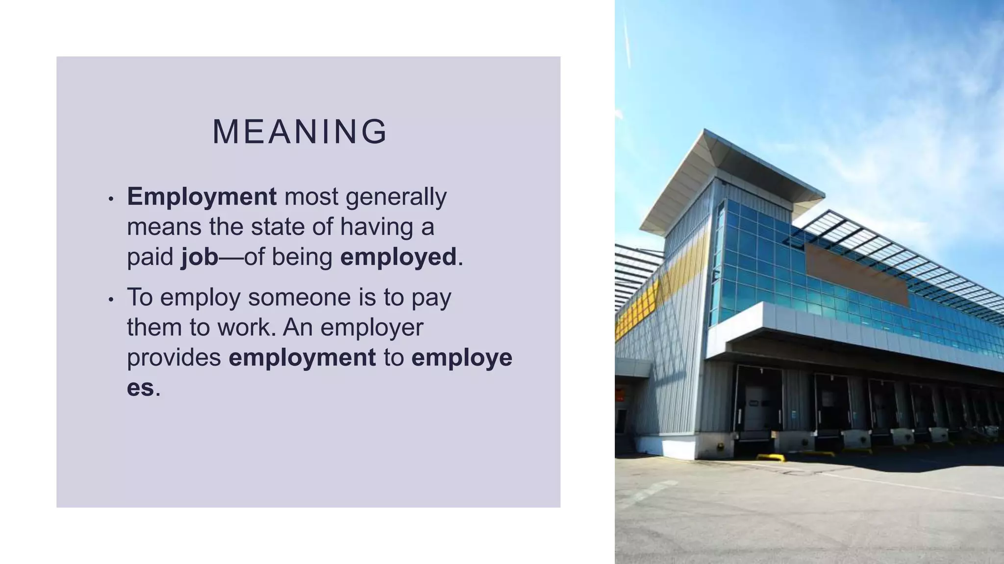 Employment ppt | PPTX