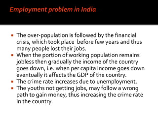 Employment Problem in India | PPT