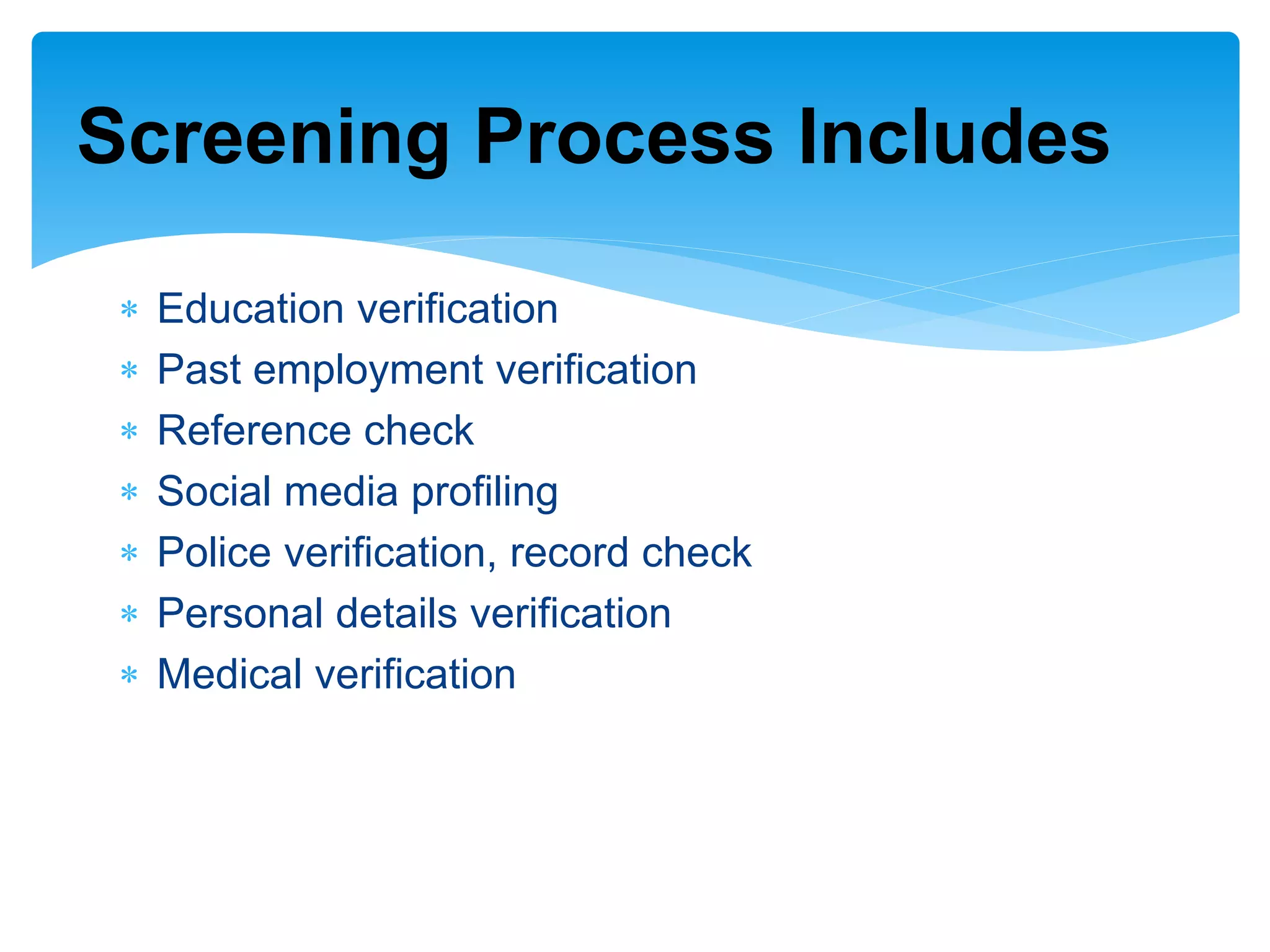 Employment screening | PPTX