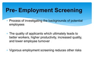 Employment screening | PPTX