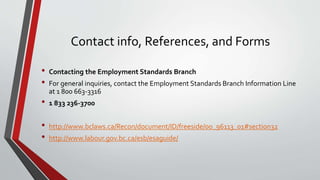 Employment Standards BC | PPTX