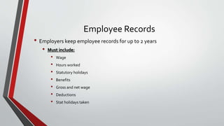 Employment Standards BC | PPTX