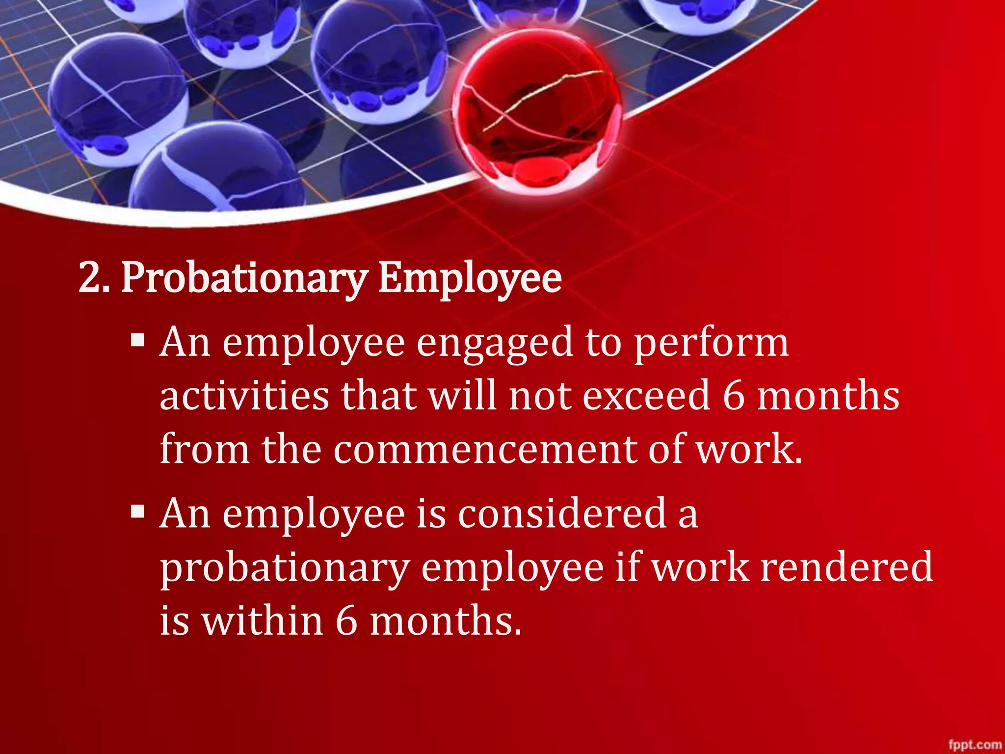 Employment status: Probationary Personnel | PPTX