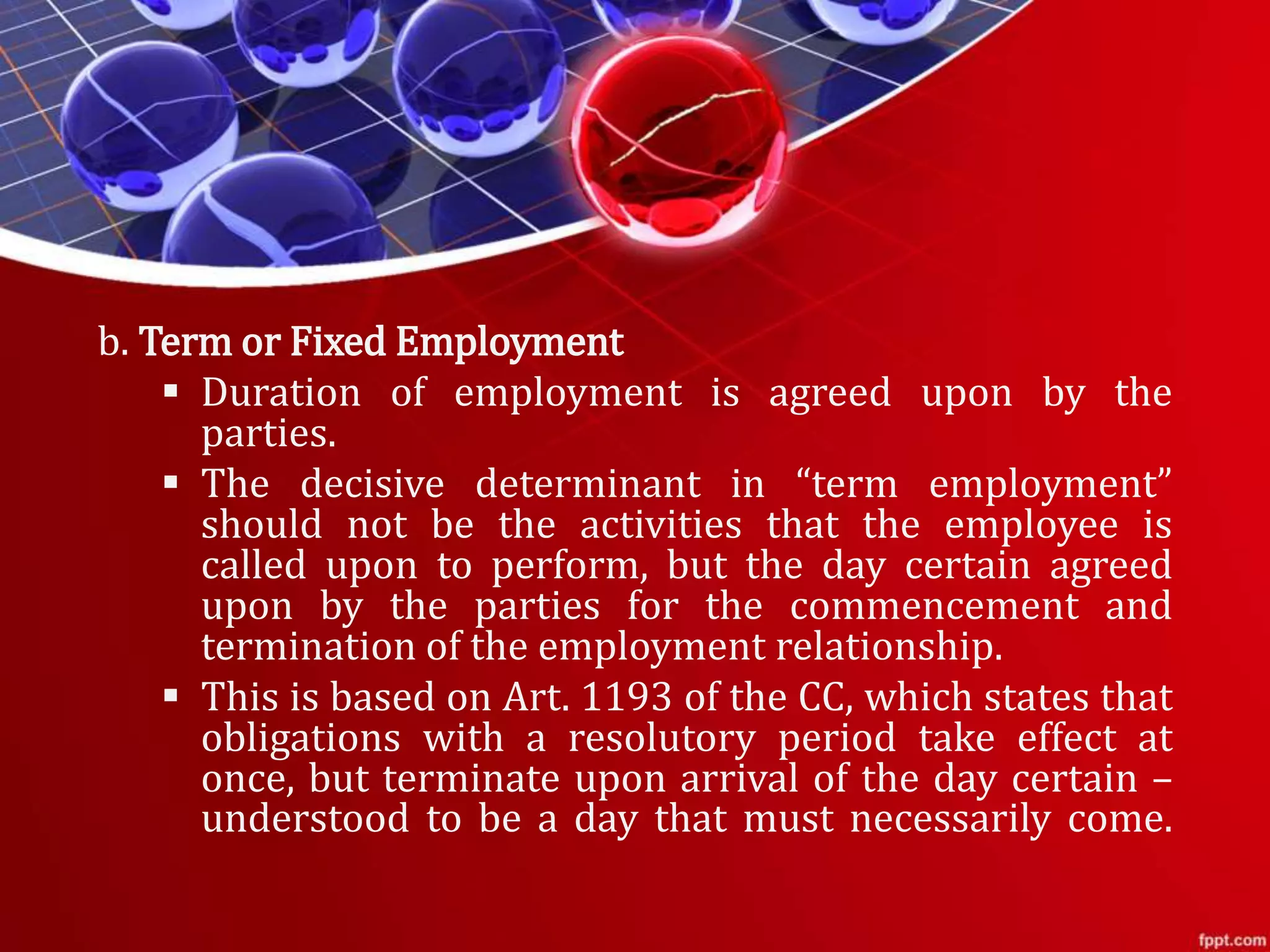 Employment status: Probationary Personnel | PPTX