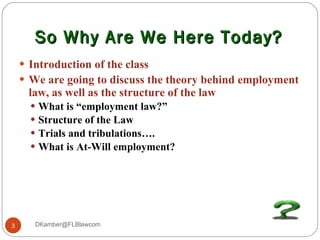 Introduction to Employment Law 101 | PPT