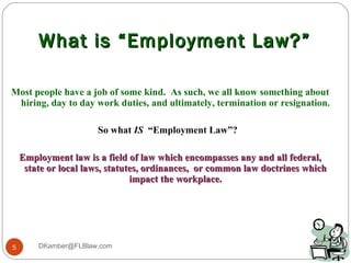 Introduction to Employment Law 101 | PPT